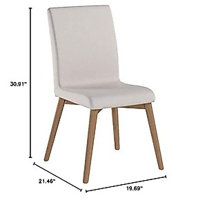 Christopher Knight Home Helen Mid-Century Modern Dining Chairs, 2-Pcs Set, Light Beige