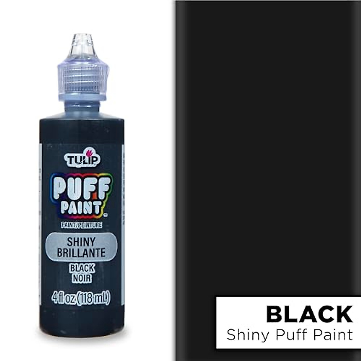 Tulip Puff Paint Slick Black 3 Pack, 4 Fl Oz (Pack of 3)
