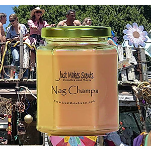 Nag Champa Scented Blended Soy Candle | Soothing Nag Champa Fragrance | Hand Poured in The USA by Just Makes Scents
