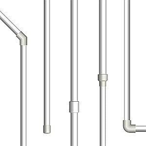 uxcell 4Pcs Clear Elbow Fitting, 25mm/0.98" 2 Way Acrylic Elbow 45 Degree Pipe Fitting Adapter for Connecting Water Pipes