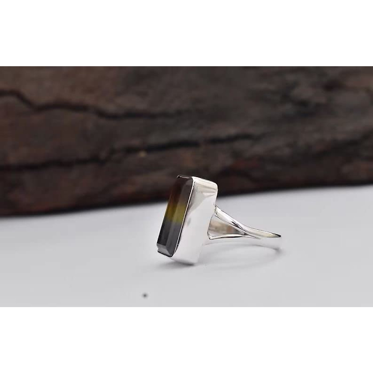 Watermelon Tourmaline Ring, 925 Solid Sterling Silver Ring, Tourmaline Quartz Ring, Women Ring, Statement Ring, Handmade Ring, Gift Ring (Size-9)