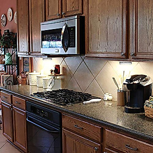 UYICOO Under Cabinet Lights, Puck Lights with Remote Battery Closet Lights Wireless Color Changing Dimmable Lighting, 3500K Led Stick on Lights with Timing, Under Counter Lights for Display Cabinet