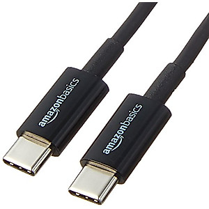 Amazon Basics USB Type-C to USB Type-C 2.0 Charger Cable - 6-Foot, Black