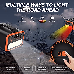 (US Shipping) NECESPOW Portable Power Station,322Wh/100800mAh Lifepo4 Battery Backup Supply Solar Generator,320W(Peak 600W) Pure Sine Wave, PD60W Output for Camping CPAP Outdoor RV Emergency