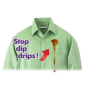 Jokari Less Mess Drip Free Chips and Dip 14 Inch Serving Bowl. Rimmed Platter to Scrape Extra Dip, Sauce, Queso, Salsa Guac or Dressing Off Chips, Fruit, Veggies, Soft or Hard Pretzels, Wings and More