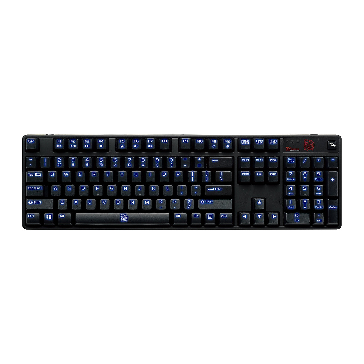 Tt eSPORTS Thermaltake Tt e Sports Poseidon Z Blue Switches with 4-Level Brightness Blue LED Mechanical Gaming Keyboard KB-PIZ-KLBLUS-06