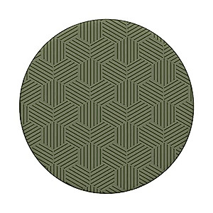 Abstract Geometric Olive Green Military Green Lines PopSockets Swappable PopGrip