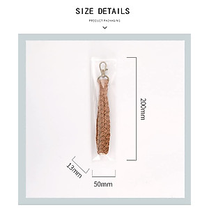 Dannwlot 6pcs Boho Macrame Wristlet Keychain for Women Car Key Holder Lanyard Keyring Strap Wallet Pendant Teacher Mother's Day Gift