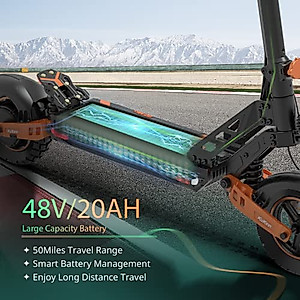 KUKIRIN G2 Max Electric Scooter with Seat, Powerful 1000W Motor, 35 MPH Max Speed, 50 Miles Range, 48V/20Ah Large Capacity Battery, Dual Brake Folding Fast e Scooter for Adult (G2max/1000W/20AH)