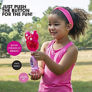 Little Kids Disney Minnie Mouse Light and Sound Musical Bubble Wand, Includes Bubble Solution, Plastic, Multi (2051)
