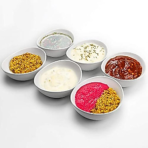 Taeochiy 10 Ounce Small Bowls, Ceramic Dessert Bowls for Cereal, Soup, Ice Cream, Small Serving Bowls Set for Kitchen, Set of 6, White