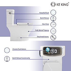 KE KING Lavan® 1000 MaP Score Powerful Flush Comfort Height Floor Mounted Two-Piece Toilet