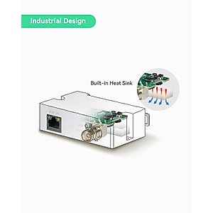 【Upgraded】LINOVISION POE Over Coax EOC Converter IP Over Coax Max 3000ft Power and Data Transmission Over Regular RG59 Coaxial Cable for Upgrading Analog Surveillance System to IP Surveillance System