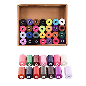 Sewing Spools Set, 42 Colors 1000 Yards Polyester Household Threads Set for Sewing Machine DIY Embroidery