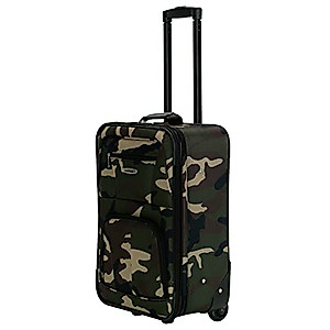 Rockland Journey Softside Upright Luggage Set, Expandable, Camouflage, 4-Piece (14/19/24/28)