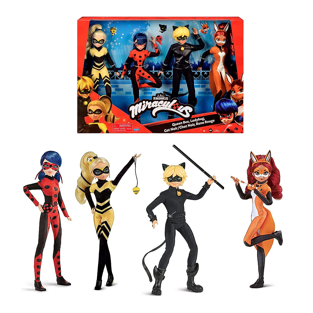 Miraculous Dolls Multipack | 26cm Ladybug Cat Noir & Queen Bee
