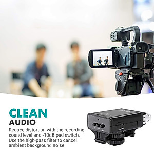Movo/Sevenoak Camera Stereo Camera Microphone - Condenser Video Mic with 90°-120° Adjustable Directional Mic Capsules - Compatible with Sony, Nikon, and Canon DSLR Cameras