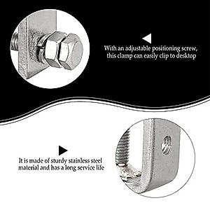 5Pcs Stainless Steel C-Clamp ,Wood Clamps,Tiger Heavy Duty Wood Working Heavy Duty C-clamp with Wide Jaw Openings ,Multi-Tooth Non-Slip Bowl for Welding/Carpenter/Building/Household Mount