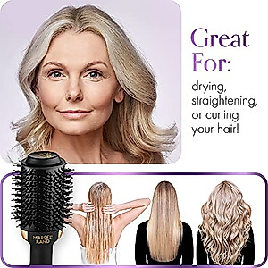 Professional Hair Dryer Brush for Women, 2 in 1 Volumizing Brush Dryer, Oval Brush Blow Dryer 75MM with a Hard Travel Case and Premium Gift Box