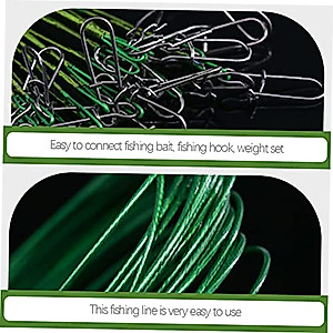 75 Pcs Fishing Leader line Metal snap Buttons Metal Snaps swivels Fishing Tackle Saltwater Fishing Fish Leaders Salt Water Fishing and Tackle Fishing Lines Fishing Leading Lines INOOMP