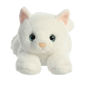 Aurora® Adorable Flopsie™ Precious White Kitty™ Stuffed Animal - Playful Ease - Timeless Companions - White 12 Inches