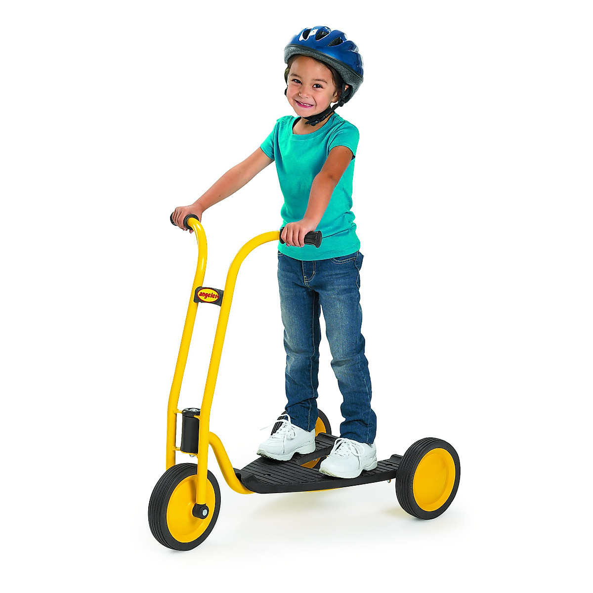 Children’s Factory MyRider 3 Wheel V Scooter for Kids, Girls & Boys Micro Scooter, Homeschool/Daycare/Preschool Outdoor Play Equipment, Yellow/Blk