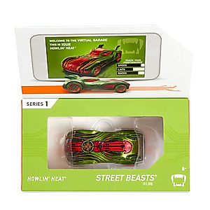 Hot Wheels id Vehicle Howlin' Heat Embedded NFC Chip Uniquely Identifiable 1:64 Scale Ages 8 and Older​