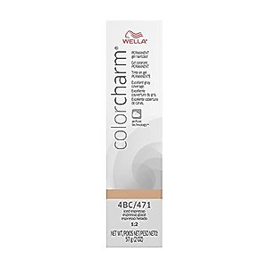 WELLA Color Charm Permanent Gel, Hair Color for Gray Coverage, 4bc Iced Espresso
