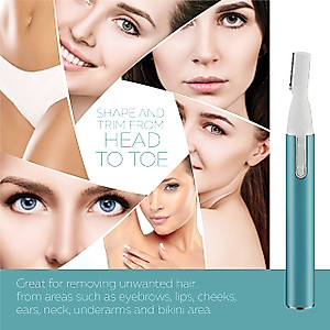 Pursonic | Facial Trimmer & Eyebrow Styling Kit for Hair Removal on Eyebrows, Lips, Cheeks, Ears, Neck, Underarms and Bikini Area - Painless & Easy-to-Use Design
