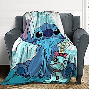 Throw Blanket Ultra-Soft Comfortable Blankets Flannel Fits Couch Sofa Office Suitable for All Season 50"x40"