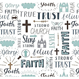 Stesha Party Religious Gift Wrapping Paper - Folded Flat 30 x 20 Inch (3 Sheets)