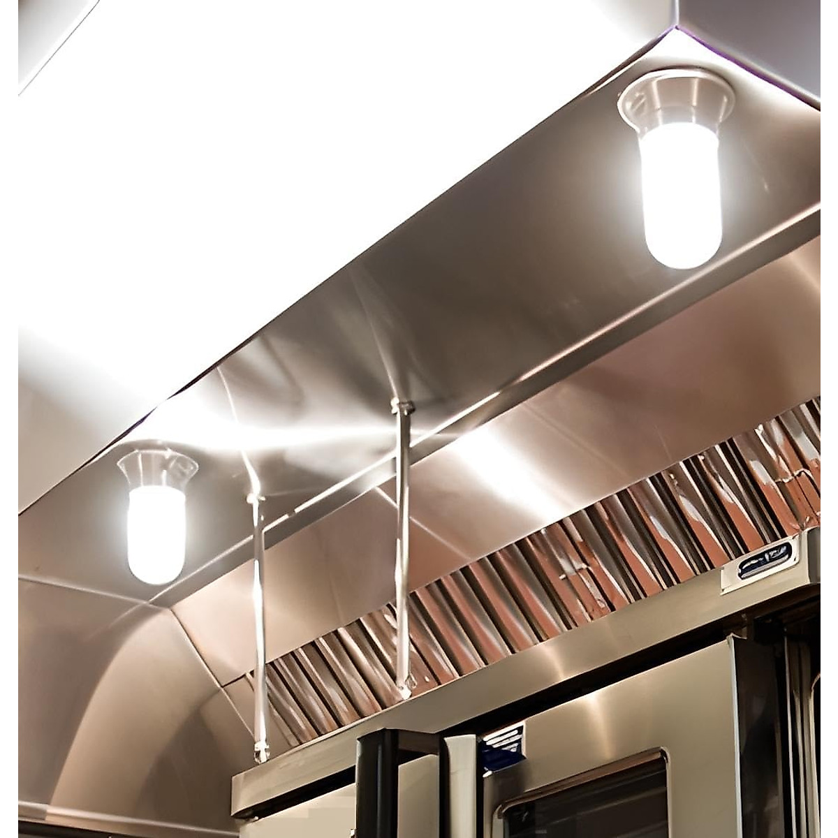OCS Parts Commercial Kitchen Canopy Hood and Walk-in Refrigeration Lighting | Light Fixture, Globe, LED Light Bulb, and Wire Guard (Light Fixture)