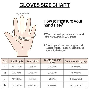 JIAN YA NA Winter Kids Touch Screen Gloves: Waterproof Fleece Warm Mittens Running Soccer Rugby Sports Finger Gloves for 8-10 Years Old Kid Youth Black