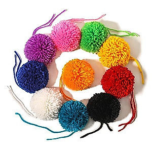 20 Pcs Large Yarn Pom Poms-2 Inch Made to Order Acrylic Yarn Balls for Hats Or Party Decorations-DIY Craft Pompoms (Mixed, 2ich)