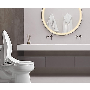 Hulife Electric Bidet Seat for Elongated Toilet with Unlimited Heated Water, Heated Seat, Warm Air Dryer, Wireless Remote Control