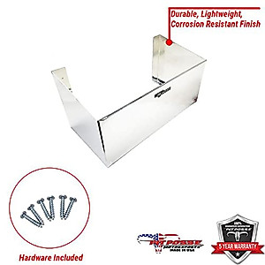 Pit Posse PP3344 Double Utility Jug Holder Storage Rack Shelf - Holds Two 5-Gallon Jugs - Made in USA - Anti-Rusting Aluminum - Shop Garage Enclosed Race Trailer Car Automotive Accessories (Silver)