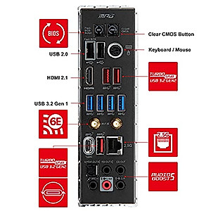 MSI MPG X570S Edge MAX WiFi Gaming Motherboard (ATX, AMD, Socket AM4. DDR4, PCIe 4, CFX, M.2 Slots, Wi-Fi 6E)