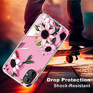 RYUITHDJP for Oneplus Nord N20 5g Phone Case 6.43" Flowers Pastel Design Phone Case for Nord N20 5g Case TPU Stylish Clear Durable Cover