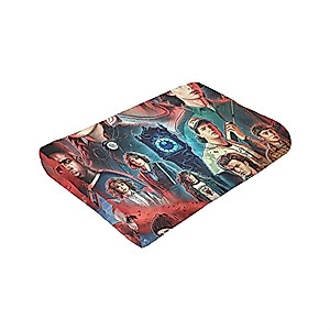 Soft Throw Blanket Poster Cover Demo Bats Tentacles Cozy Fuzz Fleece Flannel Air Conditioning Quilt Bed