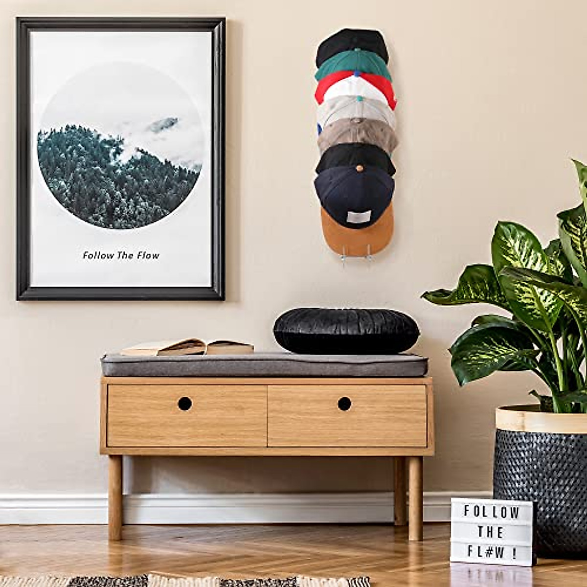 STAUBER Best Acrylic Baseball Cap Rack and Hat Storage Display Holder Stand (Clear)