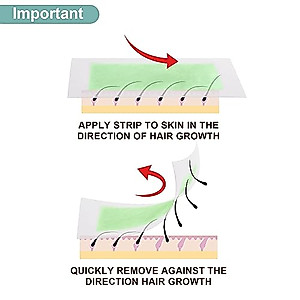 Charmonic Facial Wax Strips-60 Strips, Facial Hair Removal for Women, Hair Remover Waxing Kit for Face Eyebrow Upper Lip Cheek, Waxing Strips for All Skin Types with 60 Face Wax Strips + 6 Wax Wipes