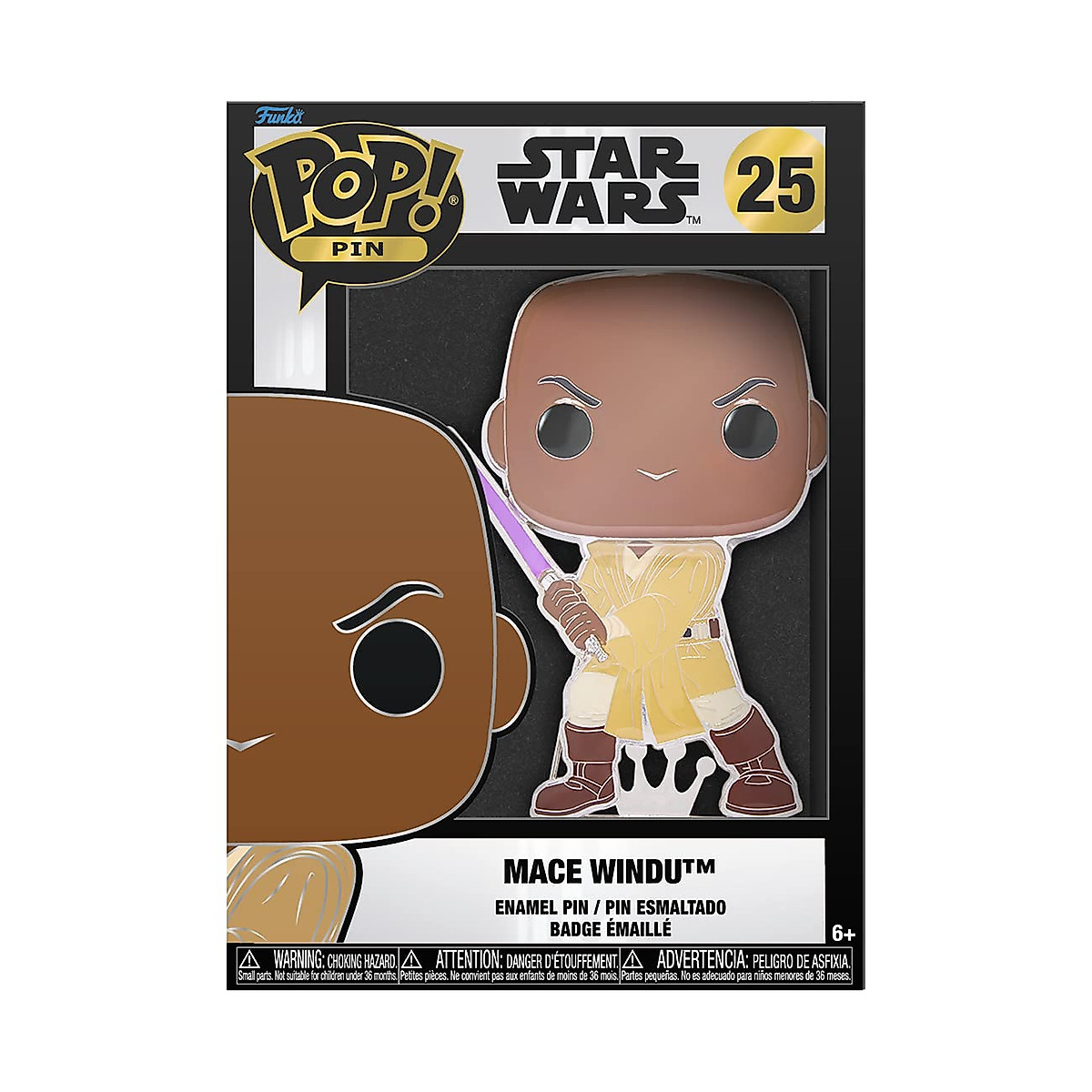 Funko Pop! Pin: Star Wars - Mace Windu, Glow in The Dark