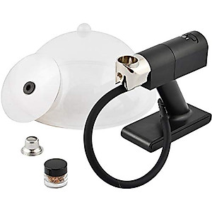 Portable Smoke Infuser Gun with Wood Chips, Hose, Dome and Drinking Lid - Handheld Electric Smoker Machine for Cocktail Drink, Whiskey, Outdoor BBQ, Meat, Pizza and Food Cooking