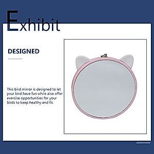 Mipcase Bird Mirror Bird Mirror 2Pcs Bird Mirror Pet Bird Mirror Toy Cage Parrot Cage Toys Swing Fun Play Toy for Parakeet Cockatiel Bird Cages Accessories Parakeet Mirror Bird Toy