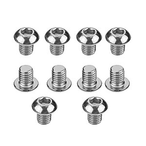 Juvielich 20Pcs M8x10mm Hex Socket Head Machine Screws Carbon Steel Inner Hex Socket Round Head Screw Fasteners Furniture Bolts Silver