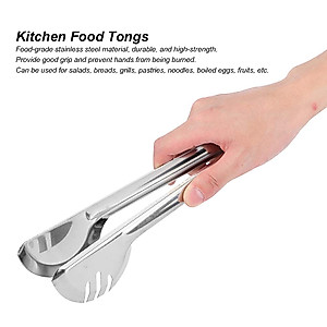 4Pcs Stainless Steel Bread Barbecue Ice Clip Clamp - Food Tongs Kitchen Baking Accessory - Versatile and Durable Utensil for Grilling, Baking, and Serving