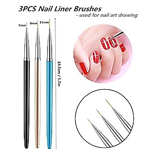 FULINJOY 5PCS Dotting Pens with 3 PCS Nail Painting Brushes, Nail Art Design Tools