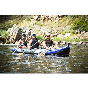 Sevylor Big Basin 3-Person Inflatable Kayak with Adjustable Seats & Carry Handles, Heavy-Duty PVC Construction for Rugged Use & Boston Valve for Easy Inflation/Deflation