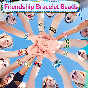 JMUQ 28 Strands Clay Beads Bracelet Making Kit, 28 Colors Friendship Preppy Flat Polymer Clay Heishi Beads for Bracelets Jewelry Making Kit, DIY Arts and Crafts Gifts