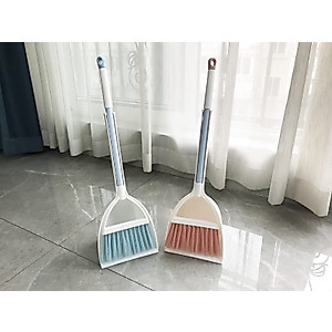 BSMstone Kids Broom and Dustpan Set-Mini Dustpan and Broom for Children Housekeeping Pretend Play Cleaning Tools Set (Blue)